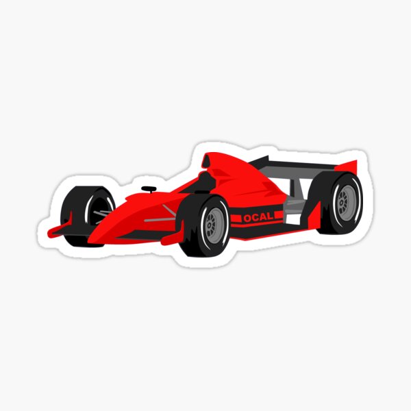 "Red Formula 1 Car" Sticker for Sale by Scott van Breda | Redbubble
