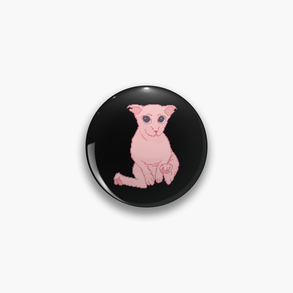 "Bingus cat pixel art" Pin for Sale by Geempah | Redbubble