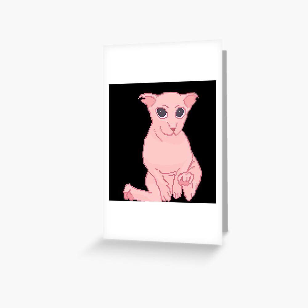 "Bingus cat pixel art" Greeting Card for Sale by Geempah | Redbubble
