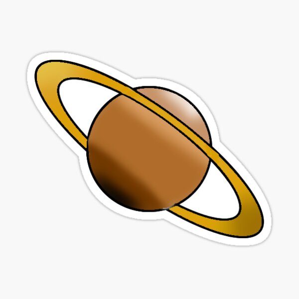 "Animated Planet Series - Saturn" Sticker by annemarie1776 | Redbubble