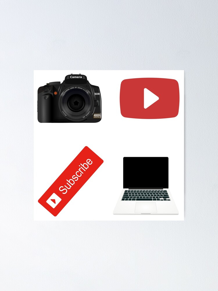 "Vlogger and influencer sticker pack" Poster for Sale by moliving ...