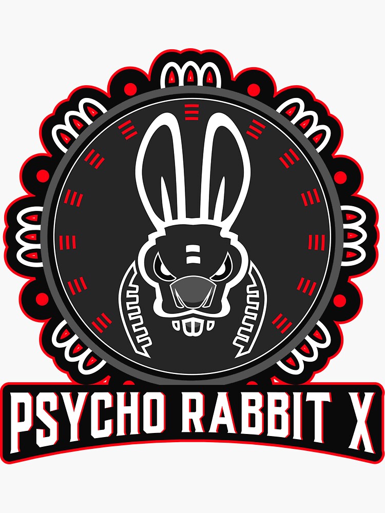"PRX (Psycho Rabbit X)" Sticker for Sale by PsychoRabbit-X | Redbubble