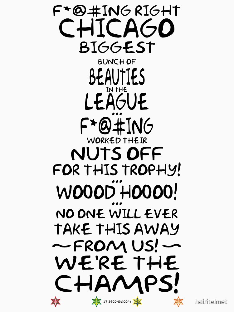 "Crawford 2013 Stanley Cup Parade Speech - Black" T-shirt for Sale by ...