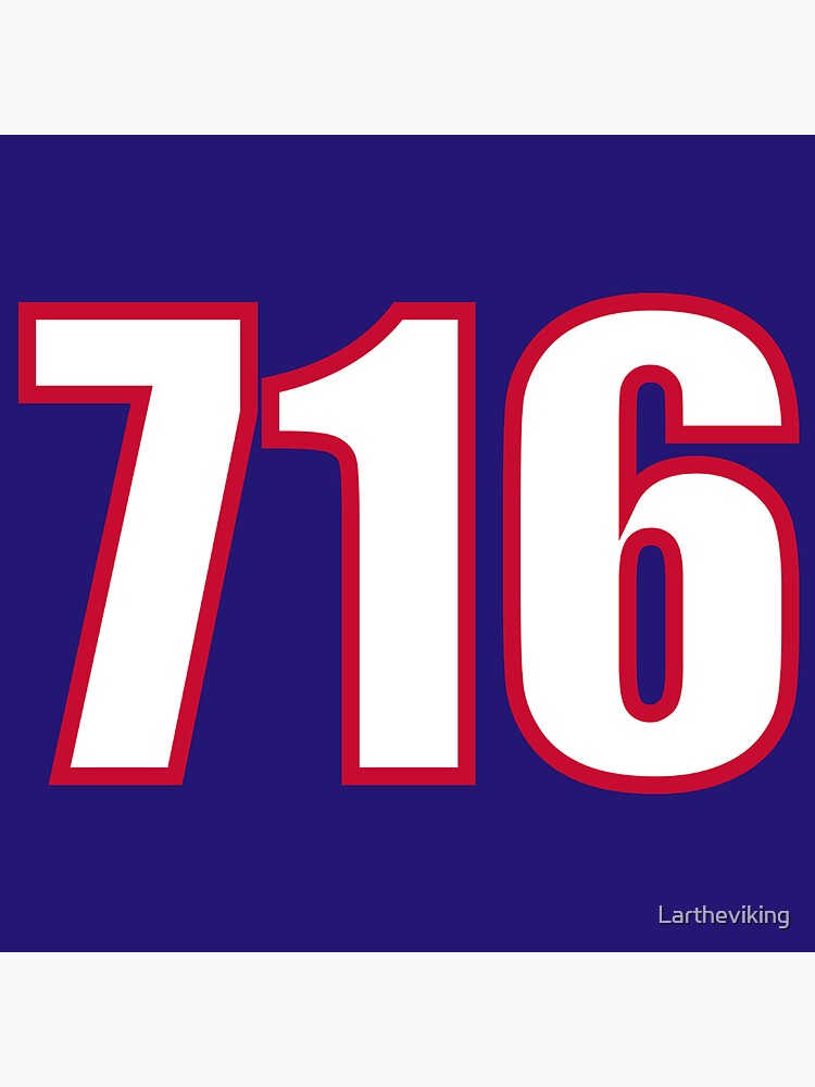 "Buffalo New York NY Area Code 716" Sticker by Lartheviking | Redbubble