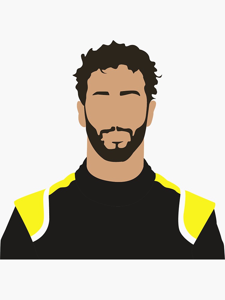 "Daniel Ricciardo Vector Design" Sticker for Sale by AlfredDesigns ...