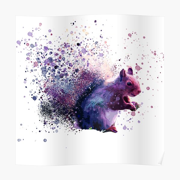"Exploding Squirrel" Poster for Sale by winterrosemary | Redbubble