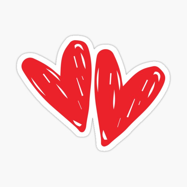 "Two Hearts" Sticker by GiftedDesign | Redbubble