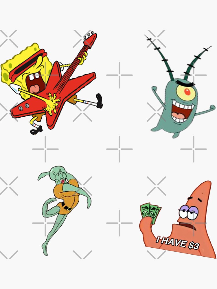 Sponge Bob Sticker Pack Sticker By Kairajade Redbubble