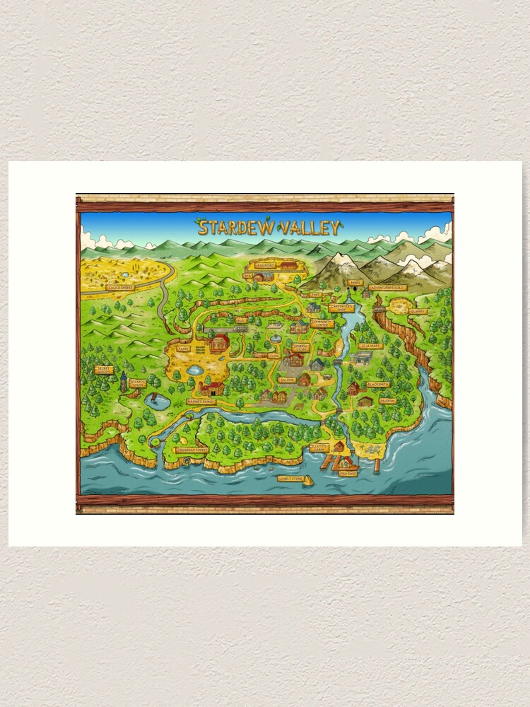 "Stardew Valley Map" Art Print by TheDevil99 | Redbubble