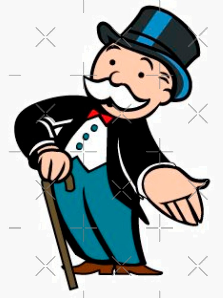 "Mr. Monopoly" Sticker by ArroganteCustms | Redbubble