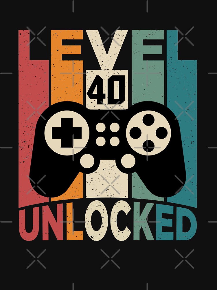 "Level 40 Unlocked 40th Birthday " T-shirt for Sale by smdimo ...