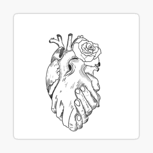 "Heart hands " Sticker for Sale by Eh2922 | Redbubble