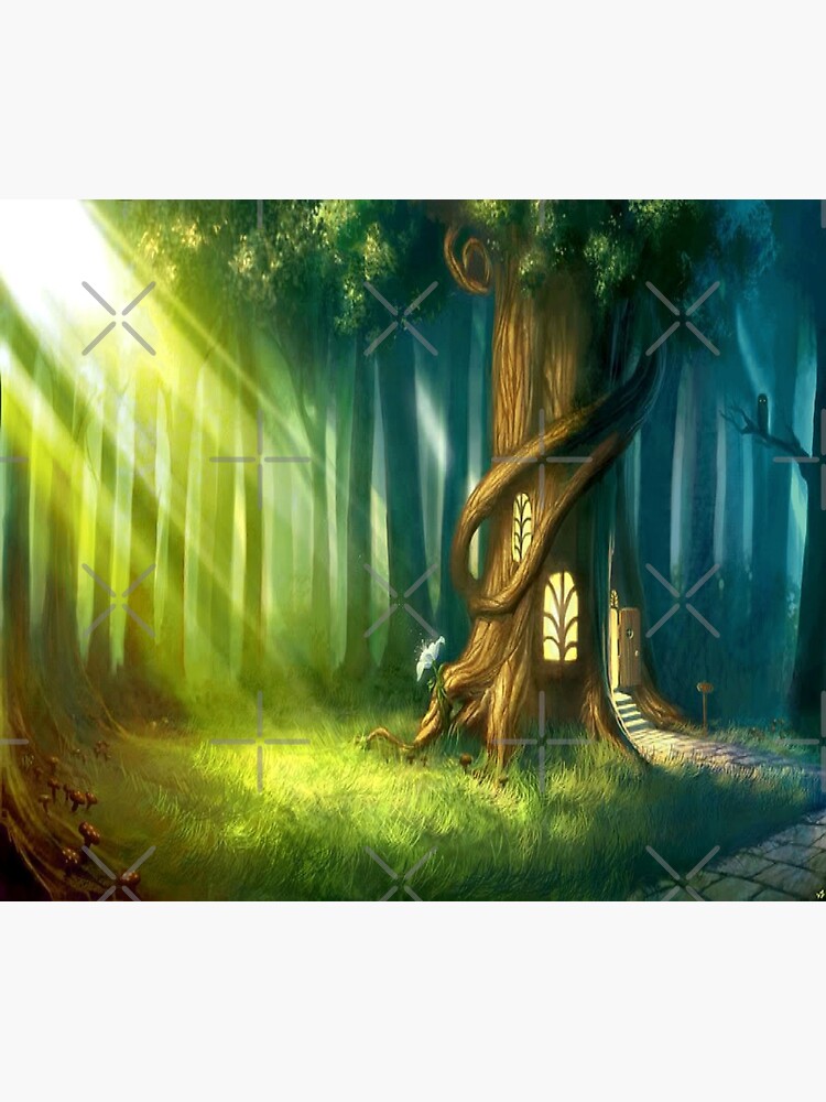 " Magical Tree With House Inside" Photographic Print for Sale by ...