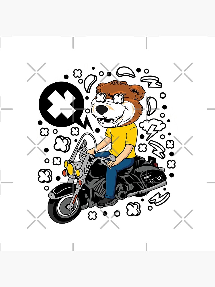 "Biker Bear" Poster by Sinfamous | Redbubble