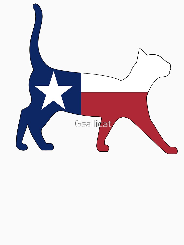 "State of Texas Flag for Cat Lovers" T-shirt by Gsallicat | Redbubble ...