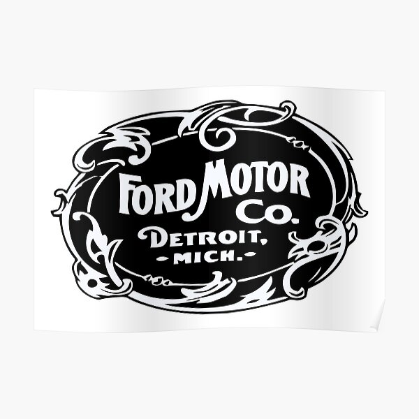 "First Ford Logo 1903 Automobilia" Poster by havens-heavenly | Redbubble