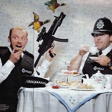 "hot fuzz" Sticker for Sale by skai-faya | Redbubble