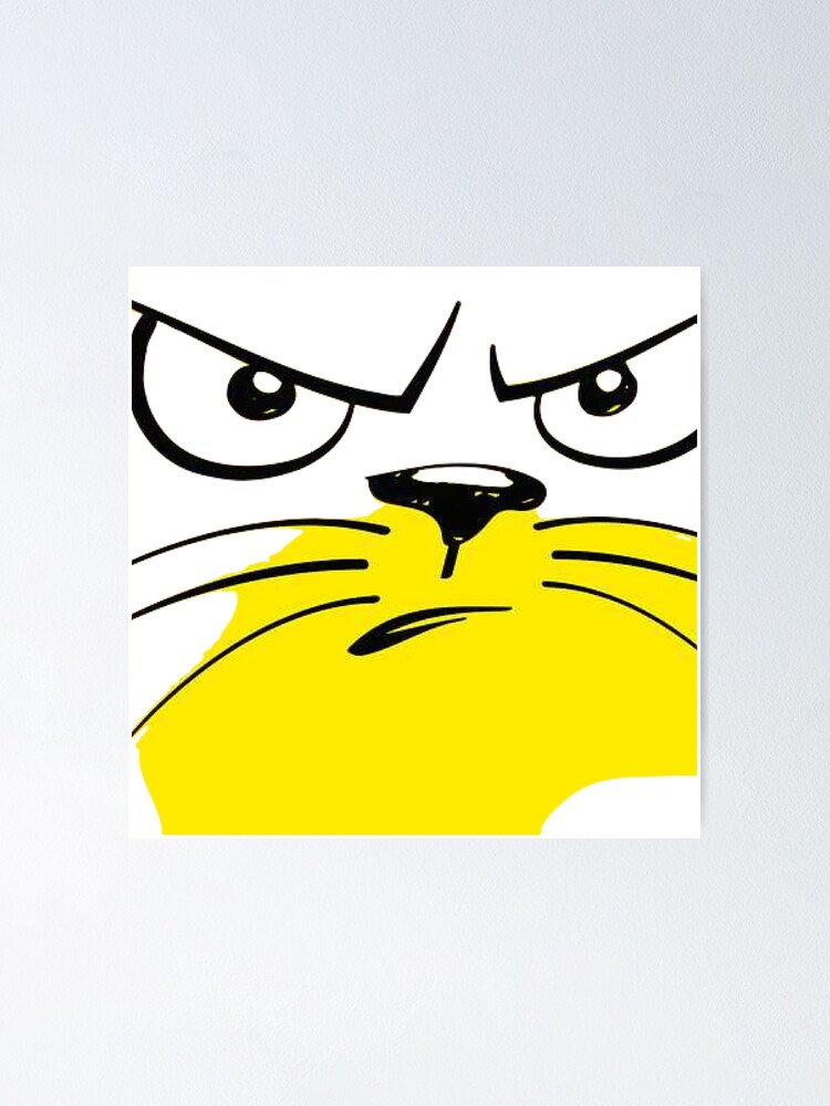 "Cat Angry Face" Poster by Mizems | Redbubble