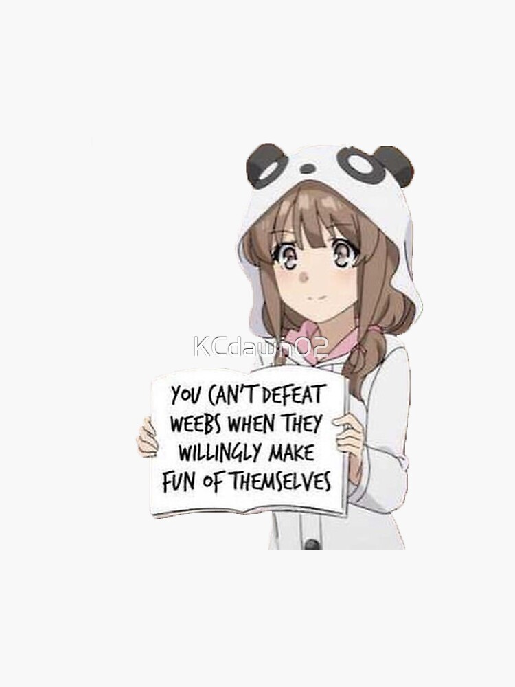 "Bunny Girl Senpai Meme" Sticker for Sale by KCdawn02 | Redbubble