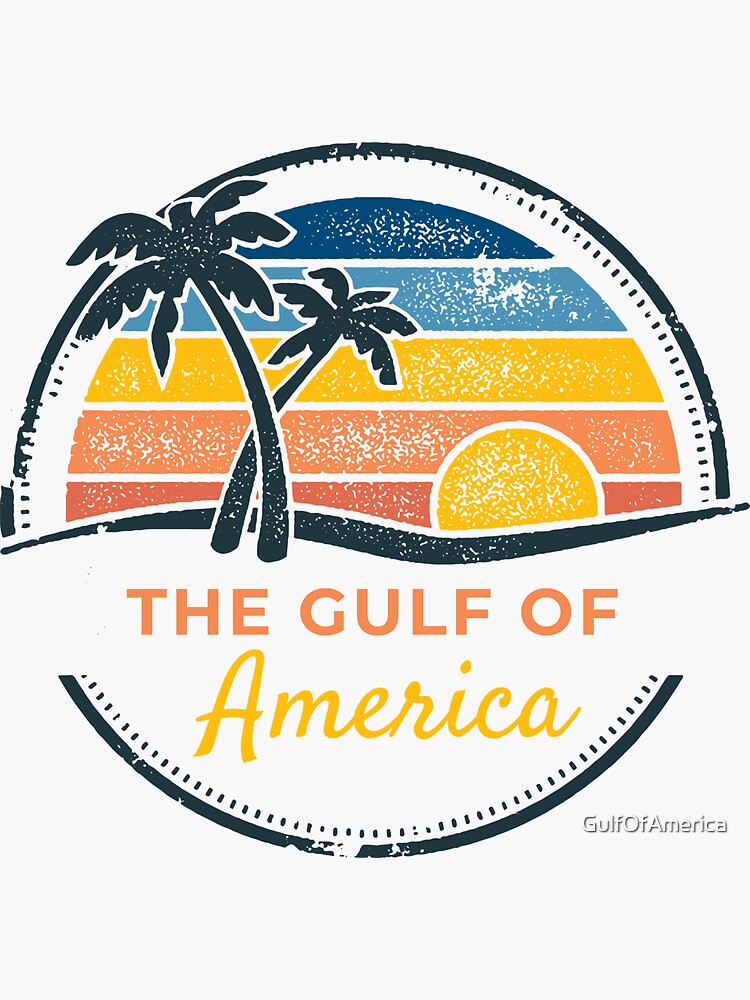 "Gulf Of America Palm Tree Sunset" Sticker for Sale by GulfOfAmerica ...