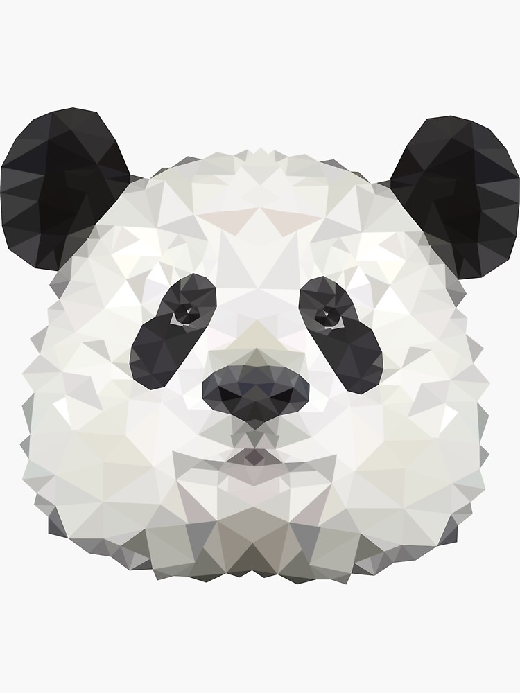 "Panda polygon panda bear" Sticker for Sale by Alexger89 | Redbubble
