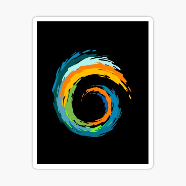 "Typhoon in art" Sticker for Sale by Readytoretail | Redbubble