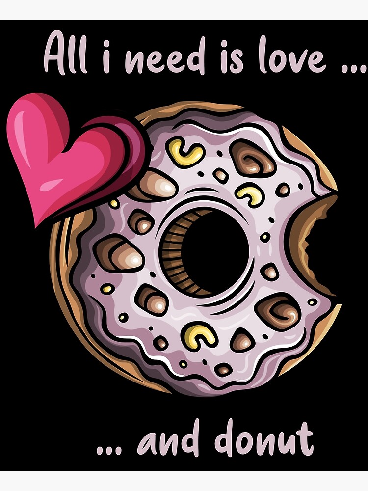 "Love donut meme illustration merch" Poster for Sale by RobertSuja ...