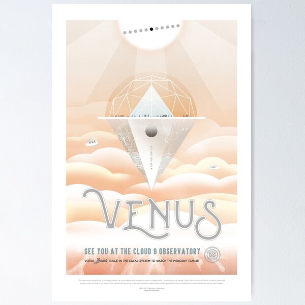 "Space Tourism Poster - Venus (Courtesy NASA/JPL-Caltech)" Poster for ...