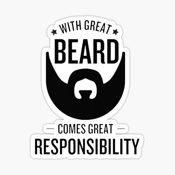 "Beard of responsibility" Sticker for Sale by pablomarimas | Redbubble