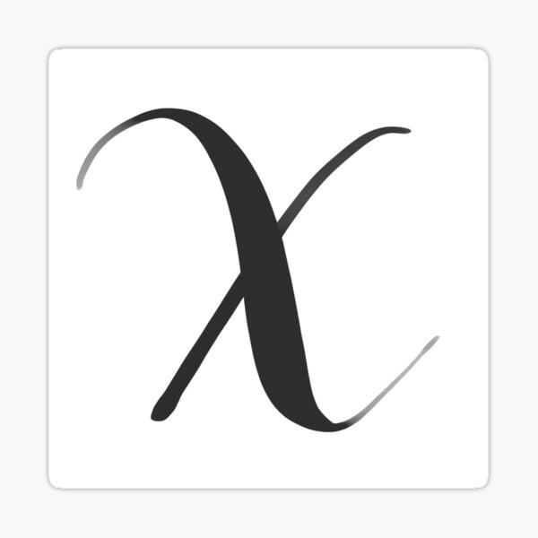"Initial X" Sticker for Sale by HoneyInked | Redbubble