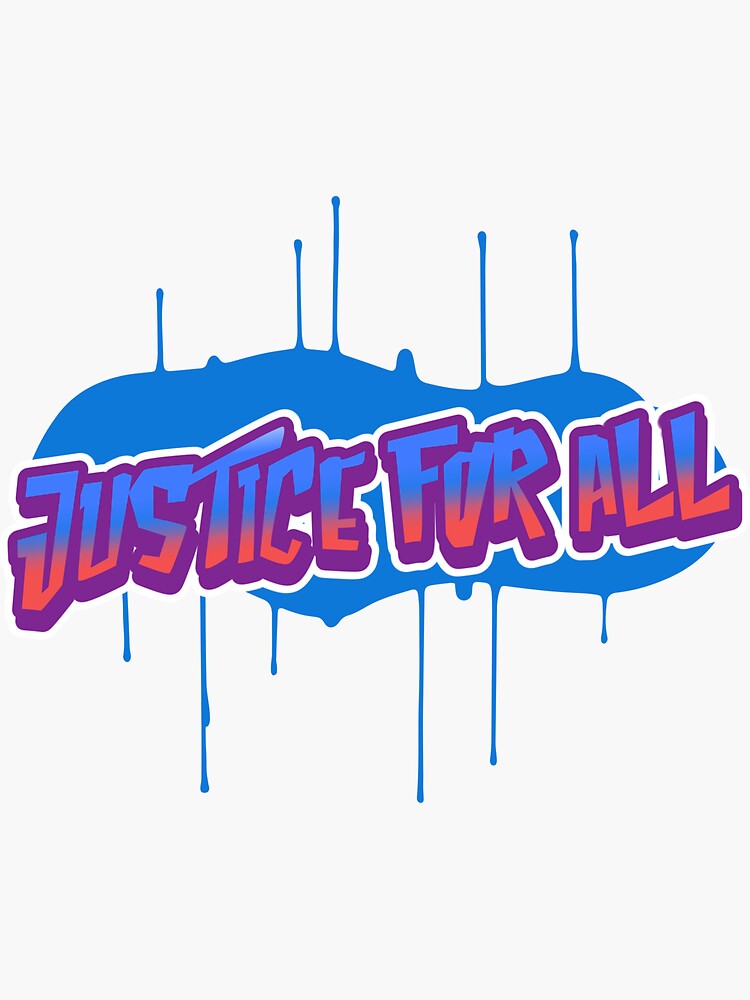 "Justice For All Urban Graffiti Art Skateboarder " Sticker for Sale by ...