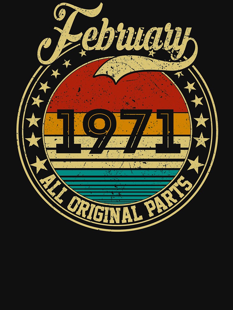 "Vintage February 1971 All Original Parts Born in February 1971 50th ...