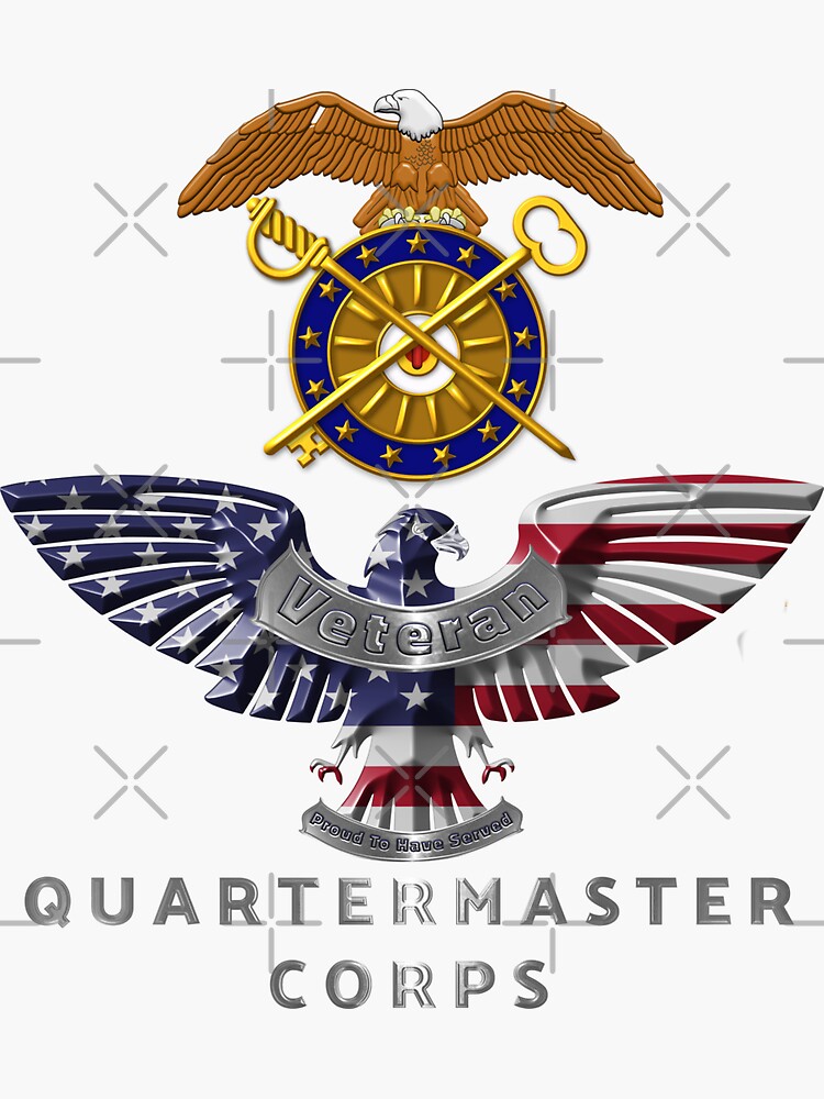 "Army Quartermaster Corps Veteran Customized Eagle" Sticker for Sale by ...