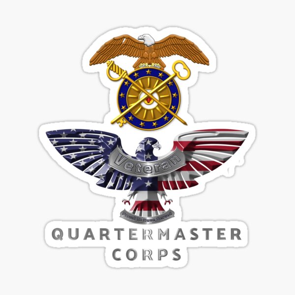 "Army Quartermaster Corps Veteran Customized Eagle" Sticker for Sale by ...