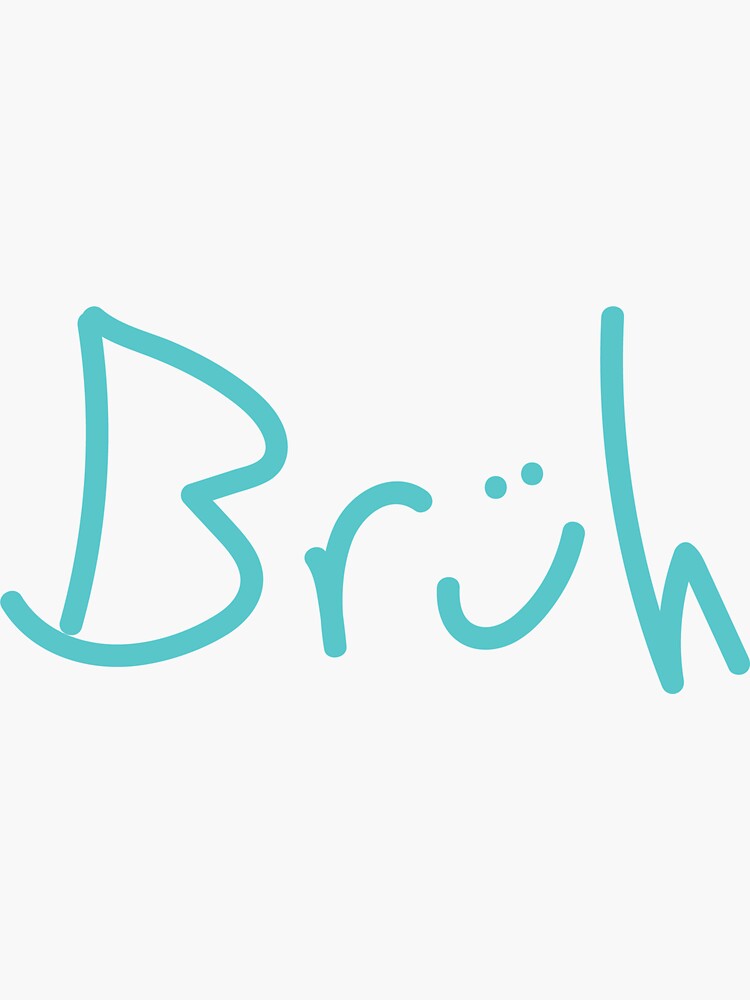 "official bruh logo" Sticker for Sale by coolcat10001 | Redbubble