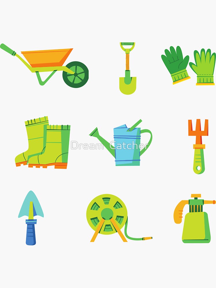 "Garden tools stickers pack" Sticker by RGJUN | Redbubble
