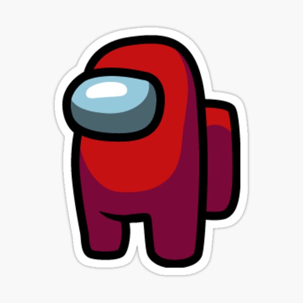 "red among us" Sticker by abigailclairej | Redbubble