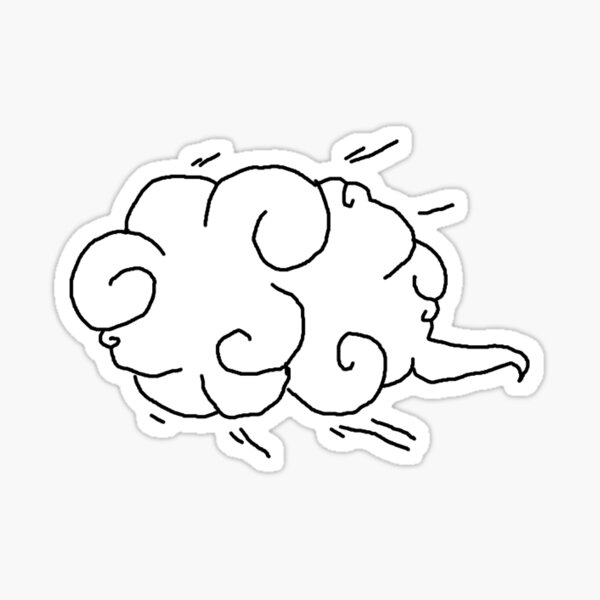 Flying Nimbus Stickers | Redbubble