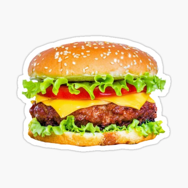 "Cheeseburger" Sticker for Sale by abigailclairej | Redbubble