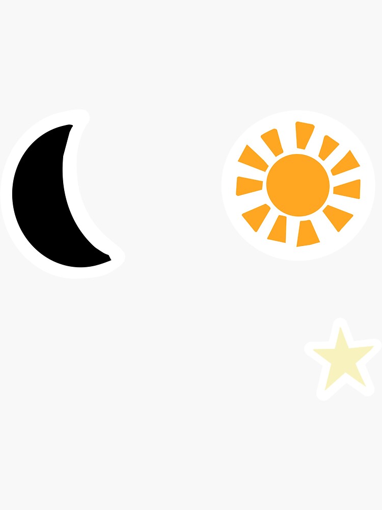 "Stars, sun, and moon sticker pack" Sticker by CaliCanvas | Redbubble
