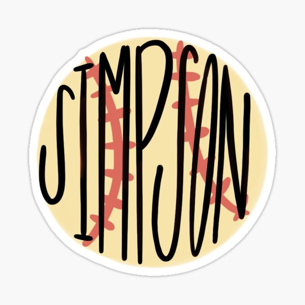"Simpson Softball" Sticker by carina-cov | Redbubble