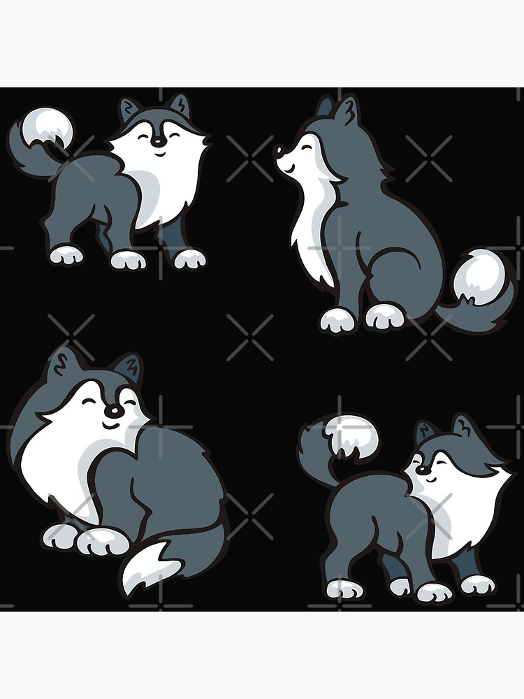 "Husky on Watch - Sticker Pack" Poster by The-Hut | Redbubble