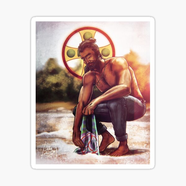 "Punk Jesus at the River Jordan" Sticker for Sale by ItsChloeNow ...