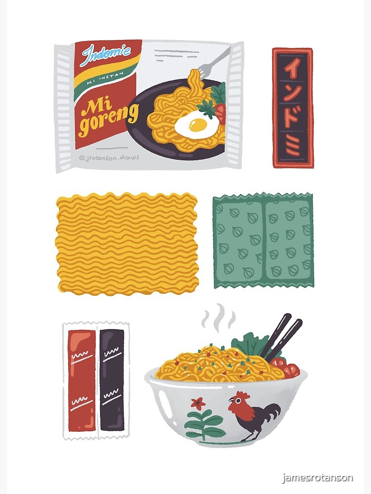 "Indomie - Mie Goreng Premium Print" Art Board Print for Sale by ...