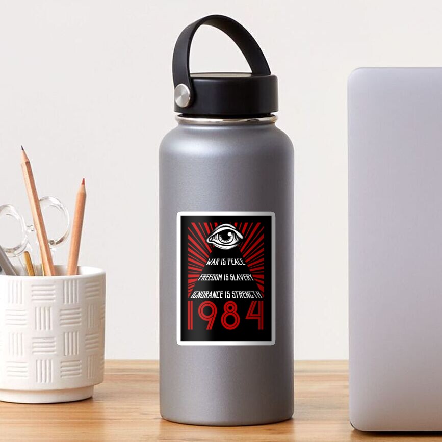 "1984 Orwell" Sticker for Sale by Elise-vanished | Redbubble