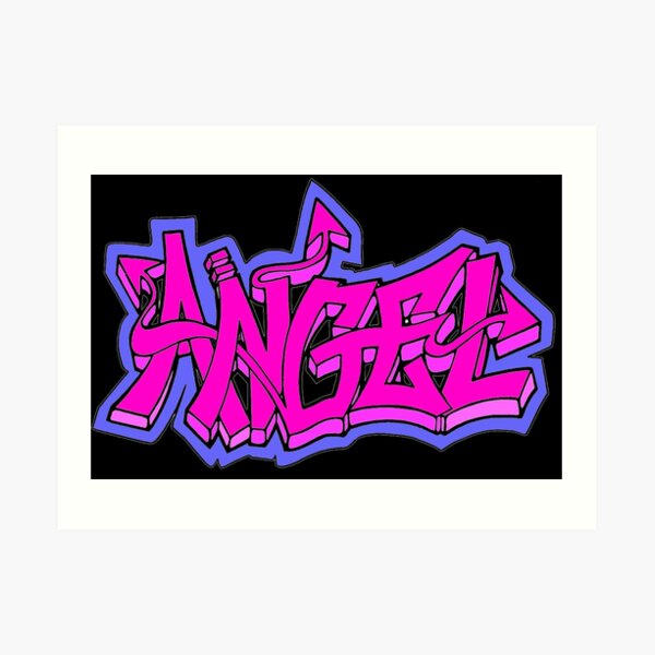 "Graffiti Angel (word)" Art Print for Sale by lunaphotos | Redbubble