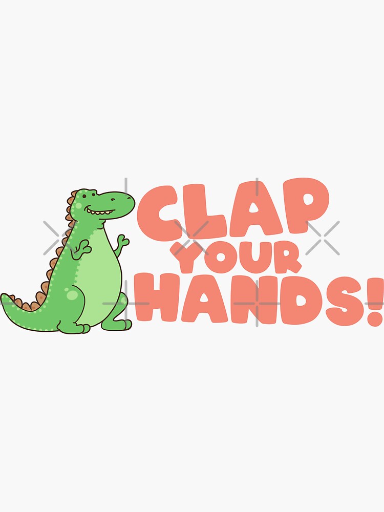 "Cute T-REX, clap ypur hands" Sticker for Sale by ucervantes | Redbubble