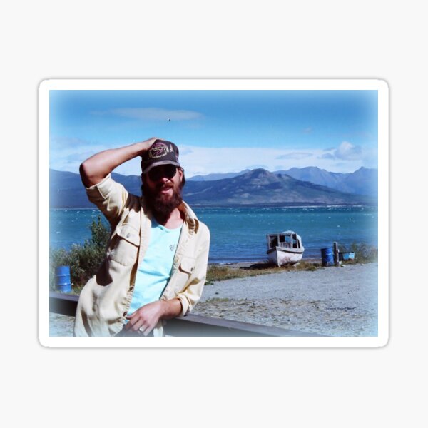 "Scott on the Alaskan Canadian Highway" Sticker by Sita | Redbubble