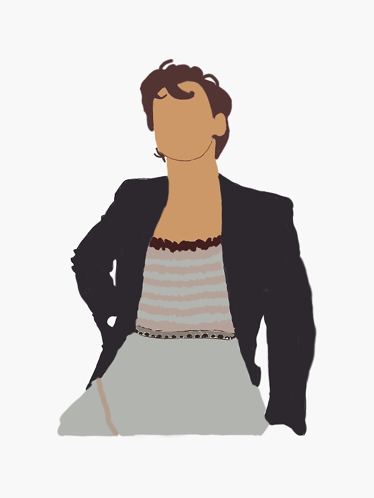 "Harry Styles Vogue" Sticker by sk8terathena | Redbubble