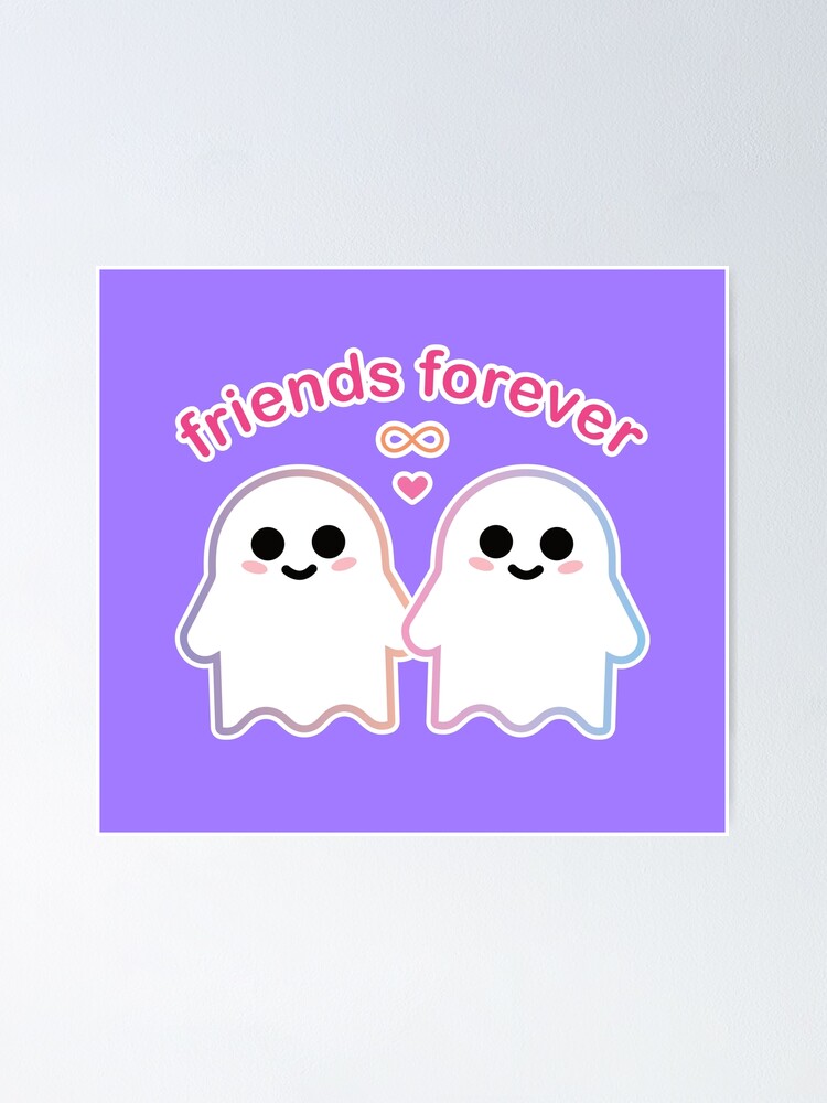 "Friends Forever! Spooky Kawaii Ghost Besties Cute Pastel Aesthetic ...